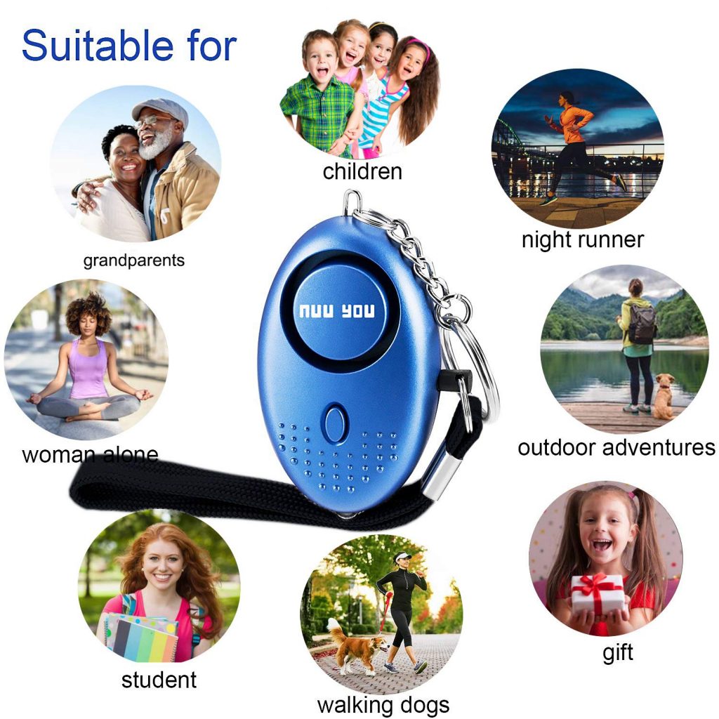 Nuu You Personal Alarms for Woman Siren 140 DB with LED Light (4 Pack ...